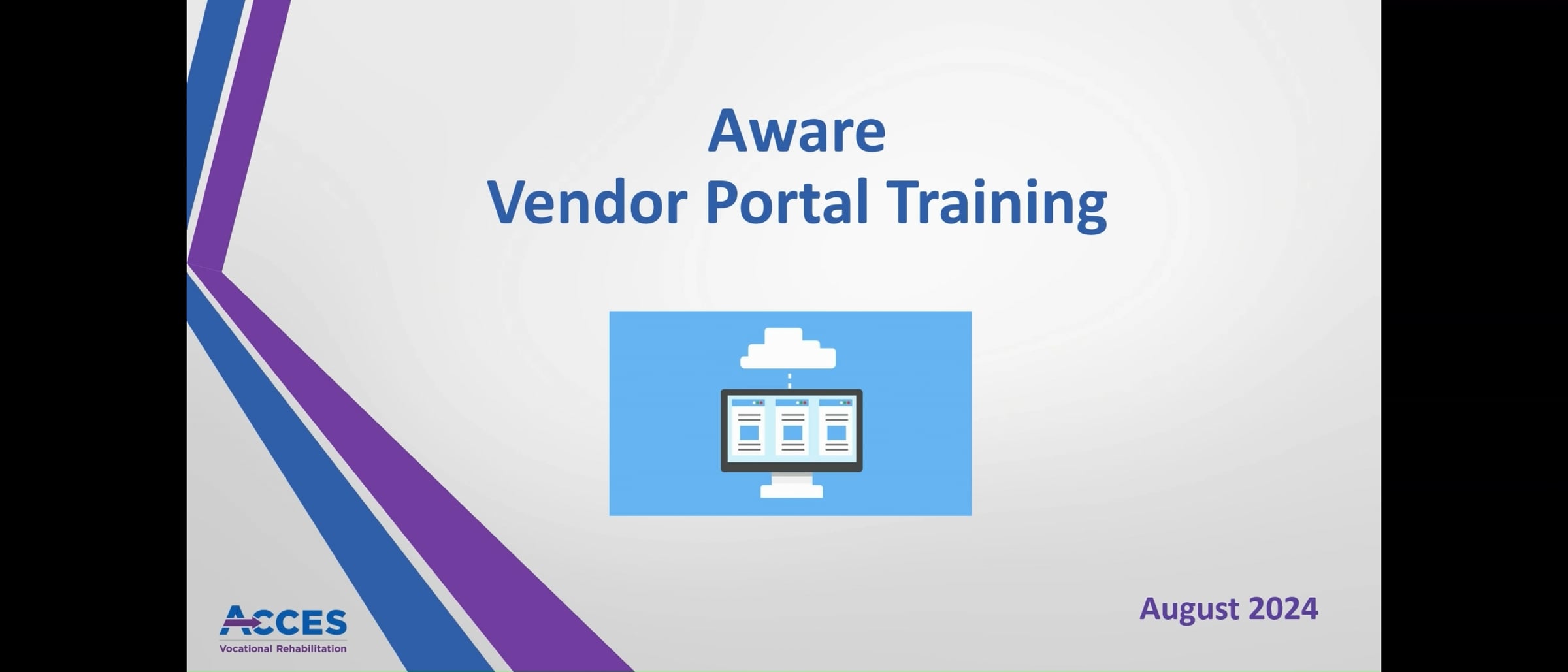 Vendor Portal Training August 2024