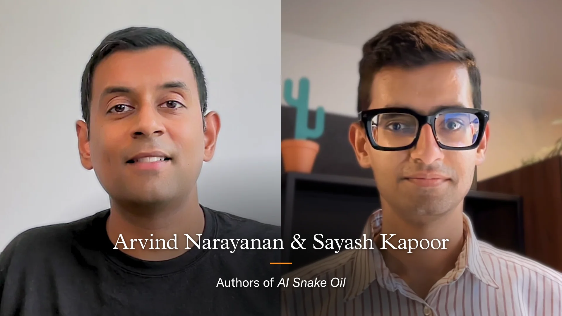 Frankfurt Rights Guide 2024 - AI Snake Oil, co-authors Arvind Narayanan and Sayash Kapoor on Vimeo