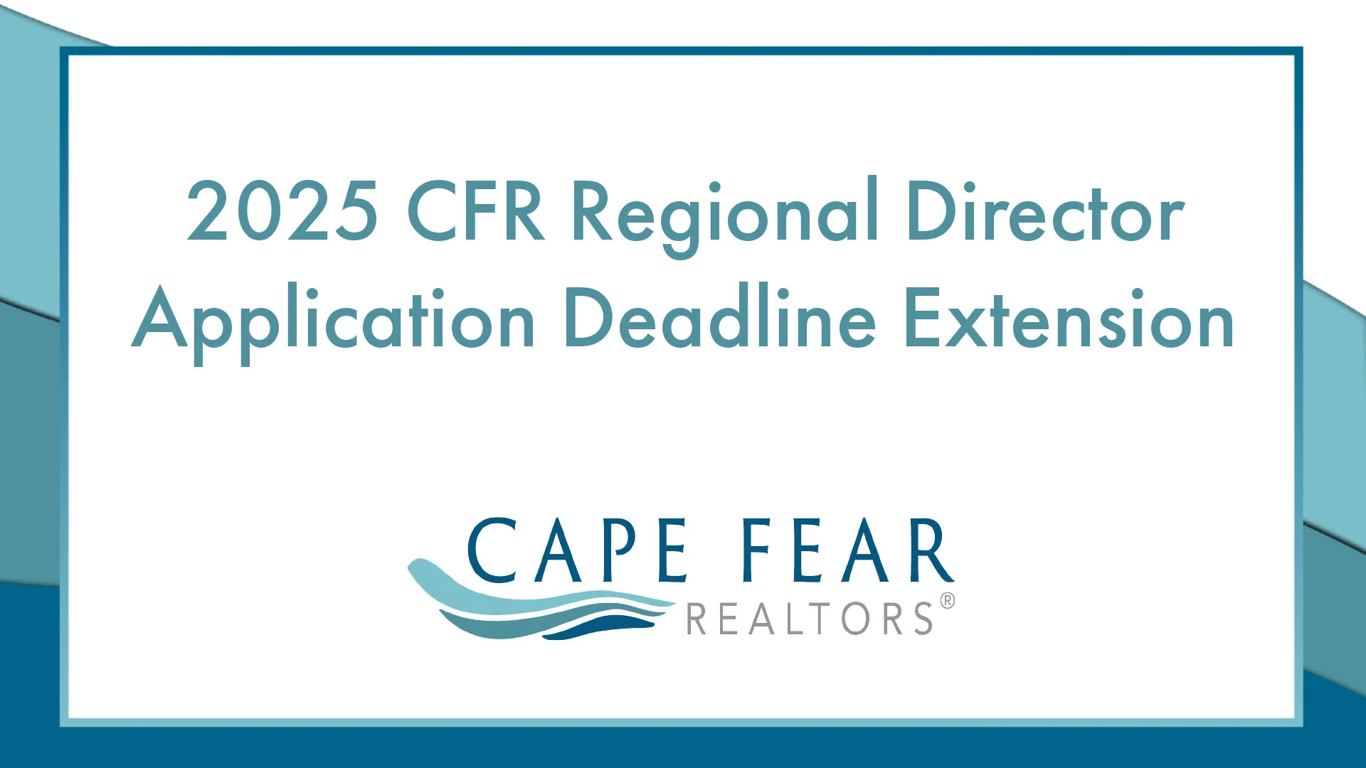 2025 CFR Regional Director Application Deadline Extension