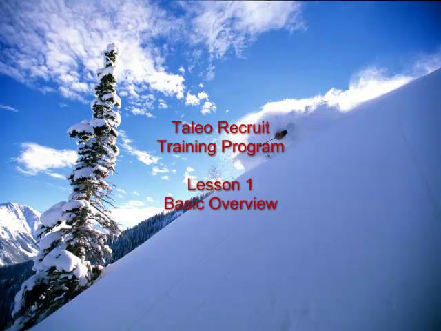 Taleo Training on Vimeo
