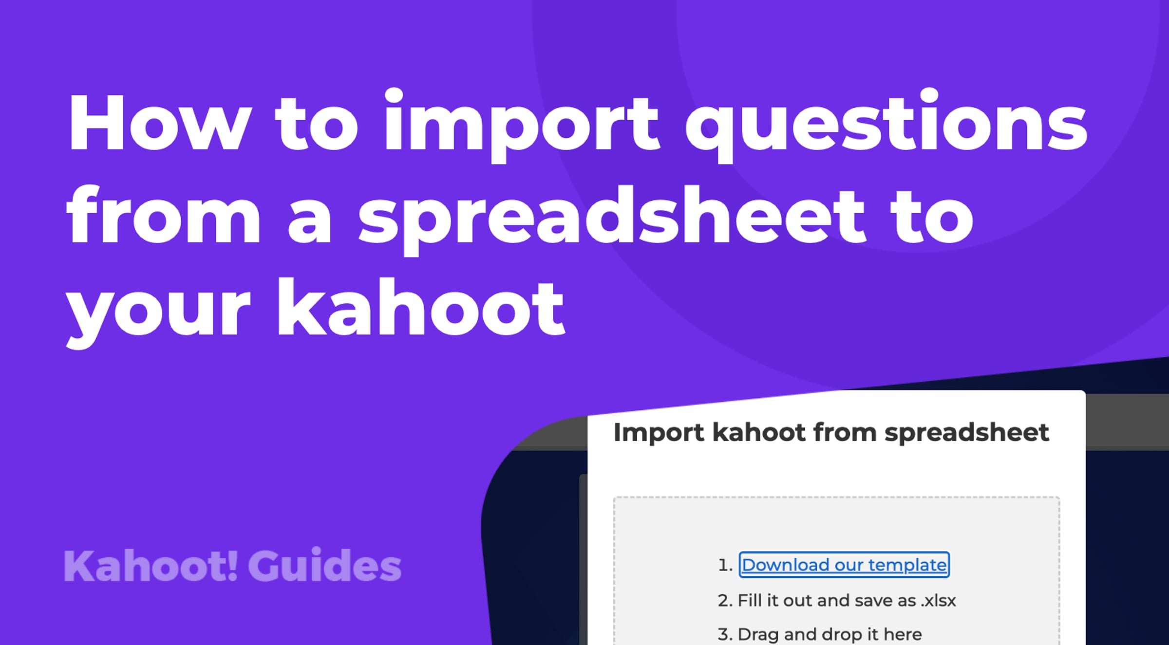 How to import questions from a spreadsheet to your kahoot