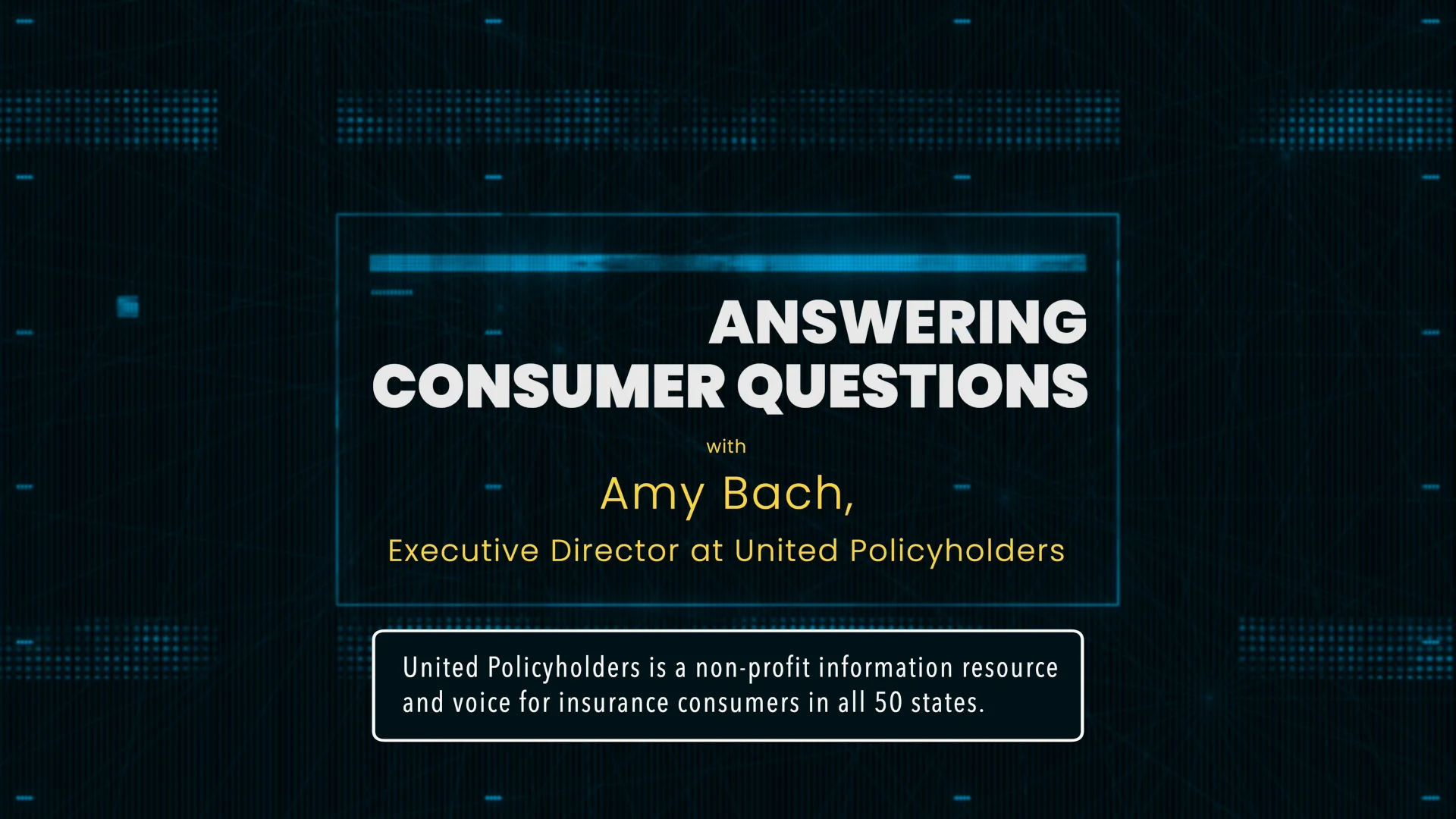 Answering Consumer Question with Amy Bach