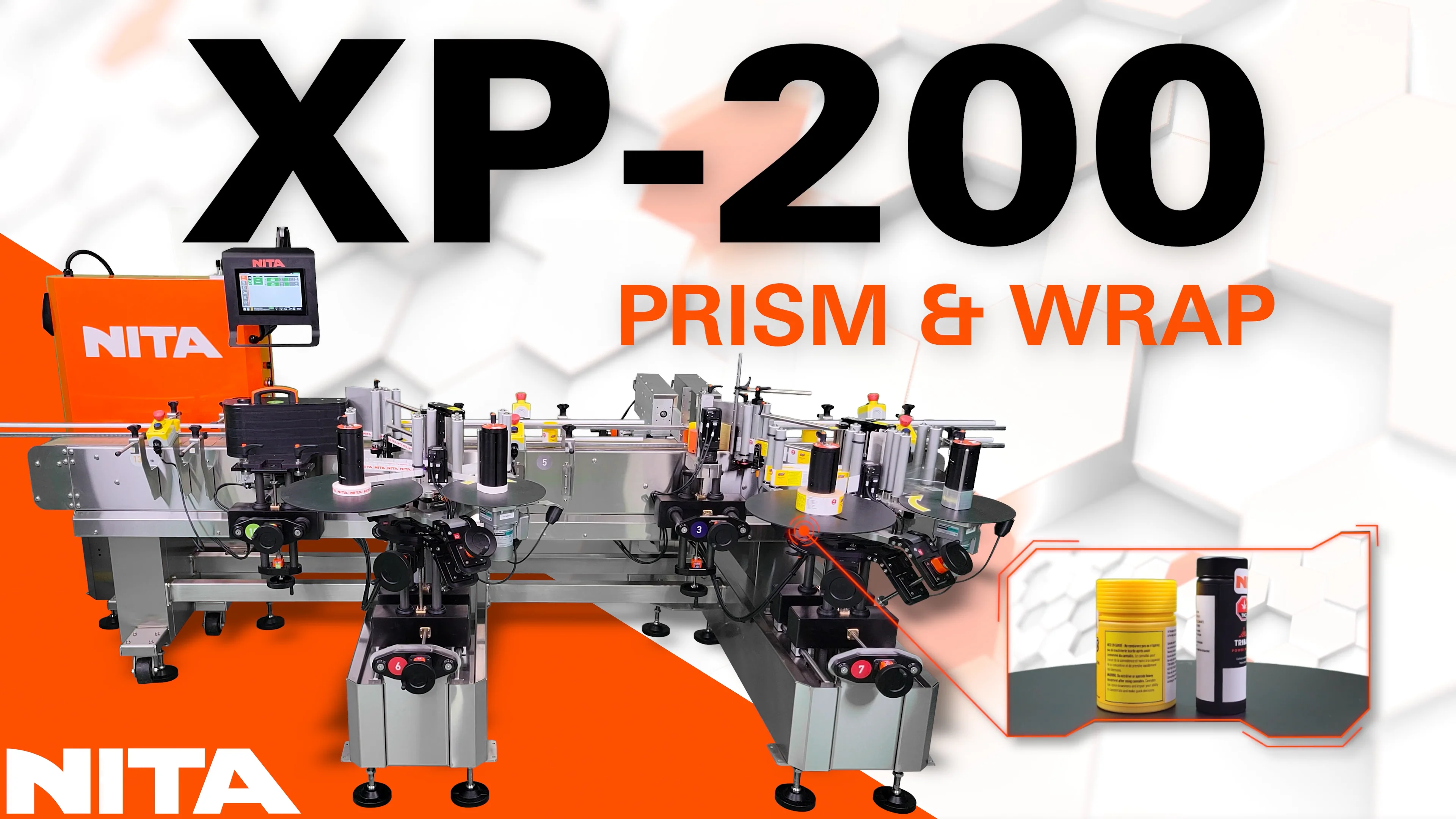 Prism & Wrap Tamper Tab Label Applications on Round Cannabis Containers