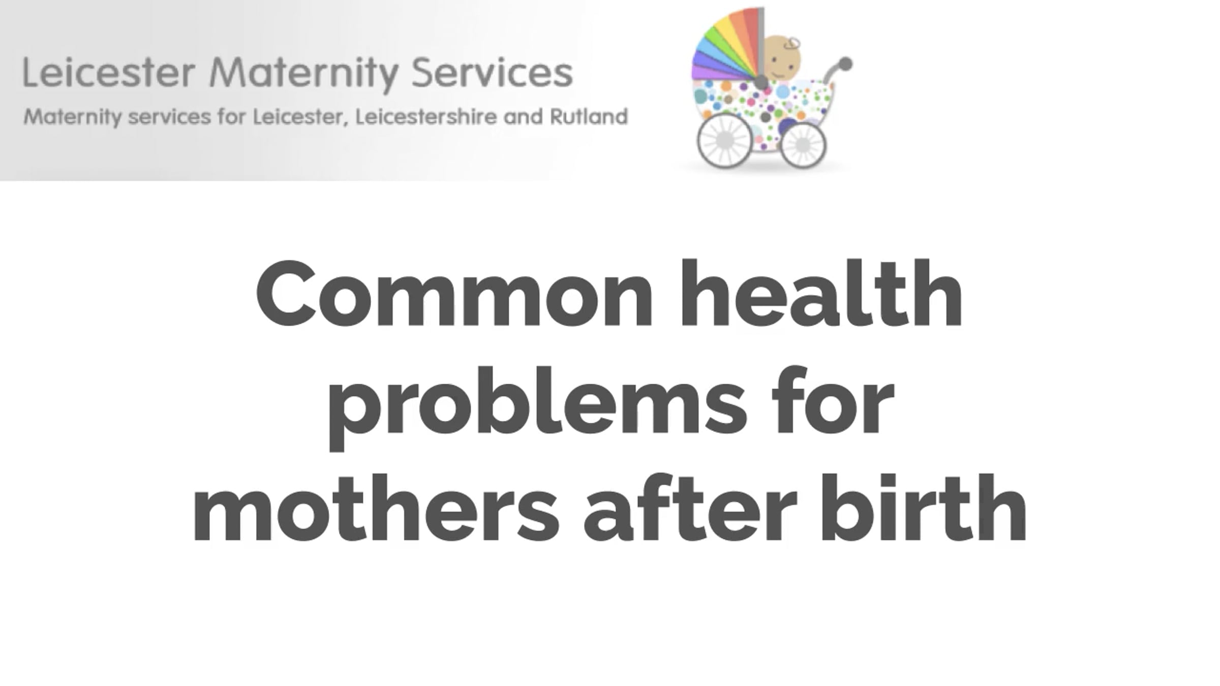 Common health problems for mothers after birth