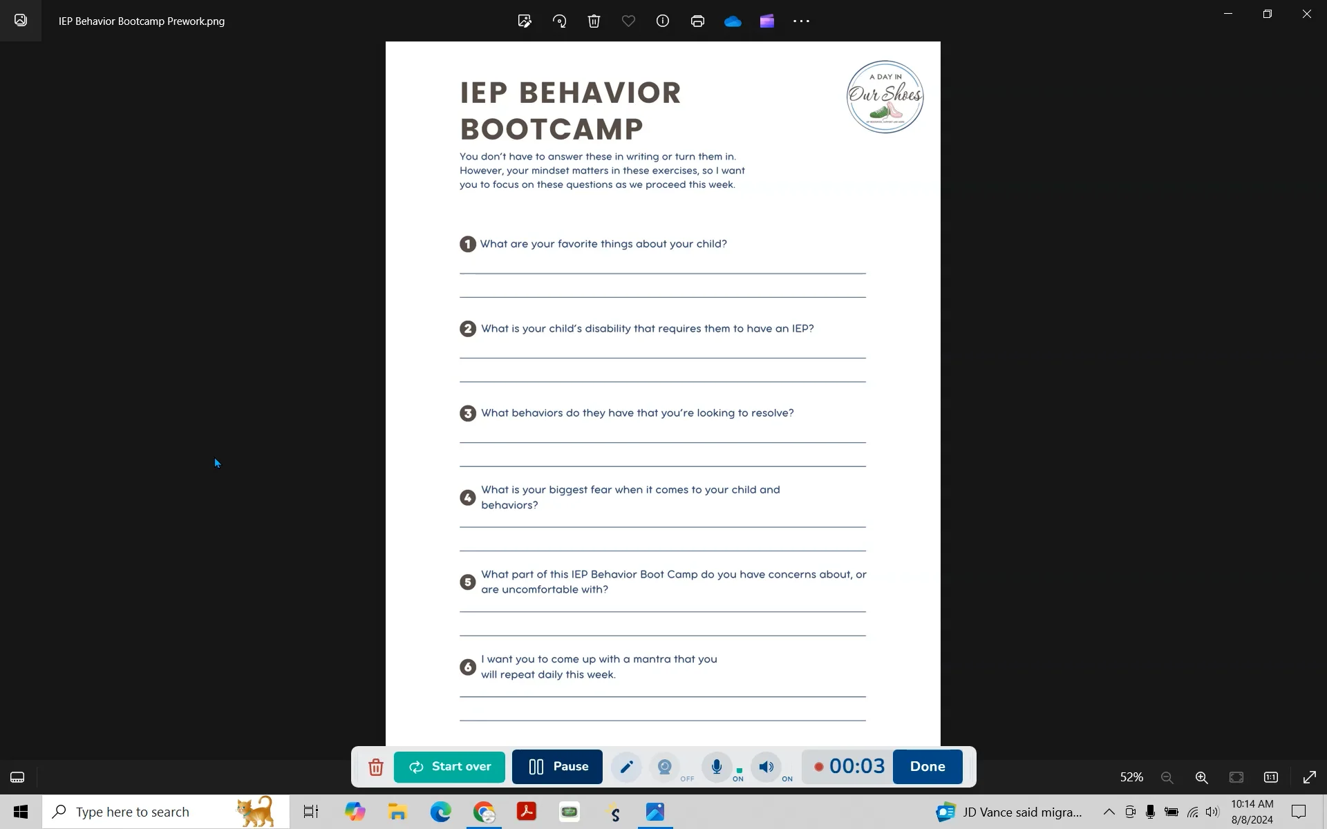IEP Behavior Boot Camp Prework