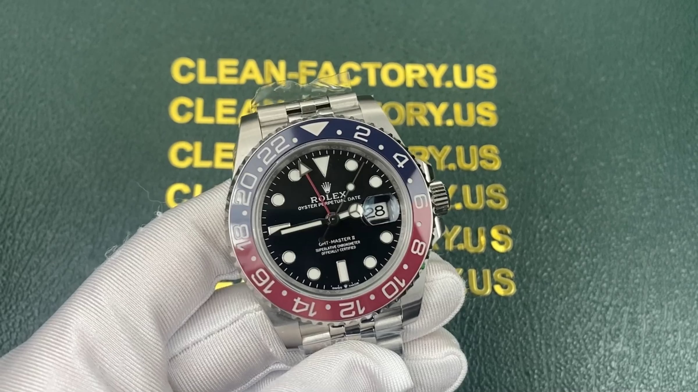 Clean Factory Rolex GMT Master II 126710BLRO Jubilee, “Pepsi”Red/Blue ...
