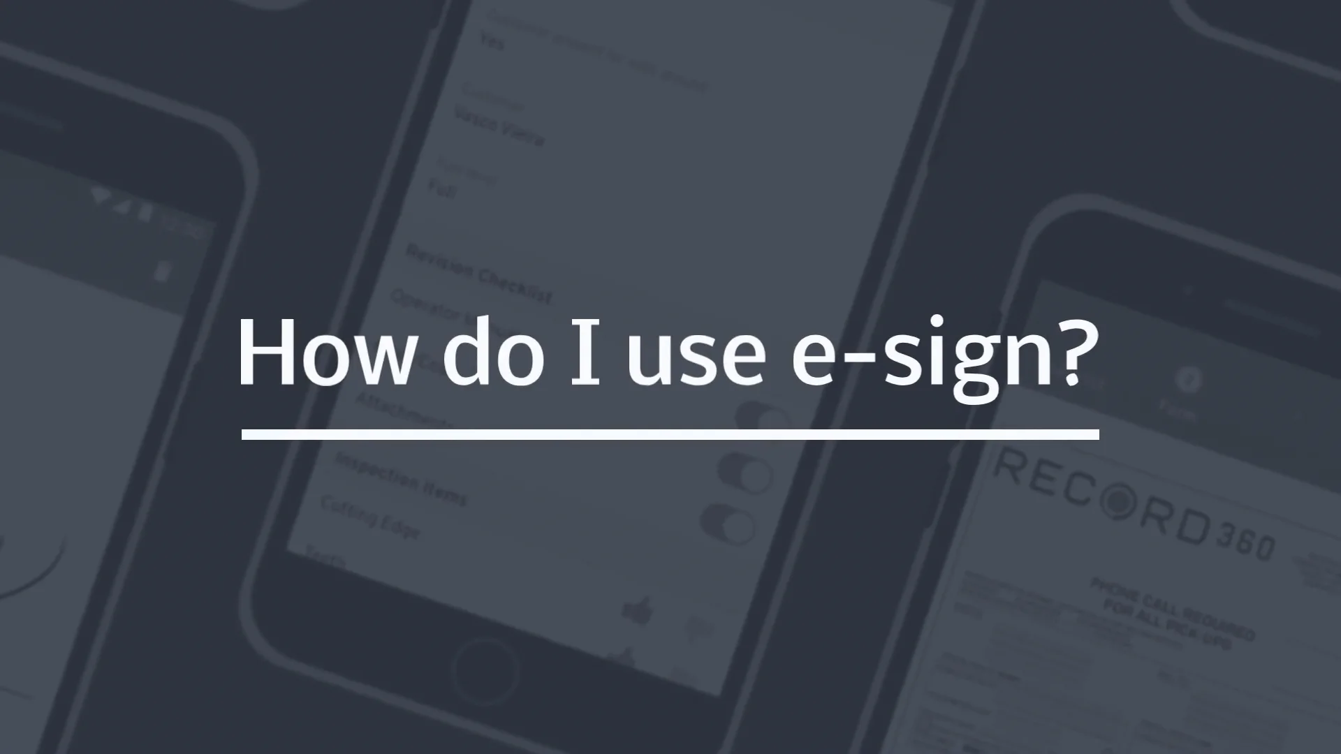How do I use e-sign? on Vimeo
