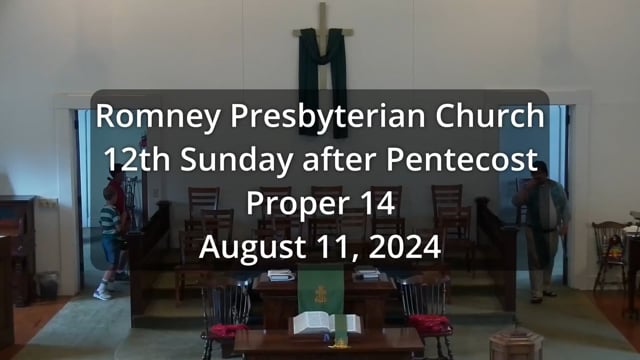 Romney Presbyterian Church – Come in to be Filled, Go out to Serve!