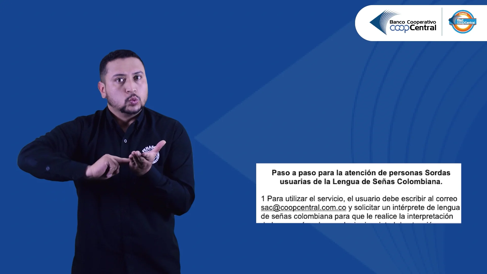 Servicio de intérprete de Lengua de Señas Colombiana LSC