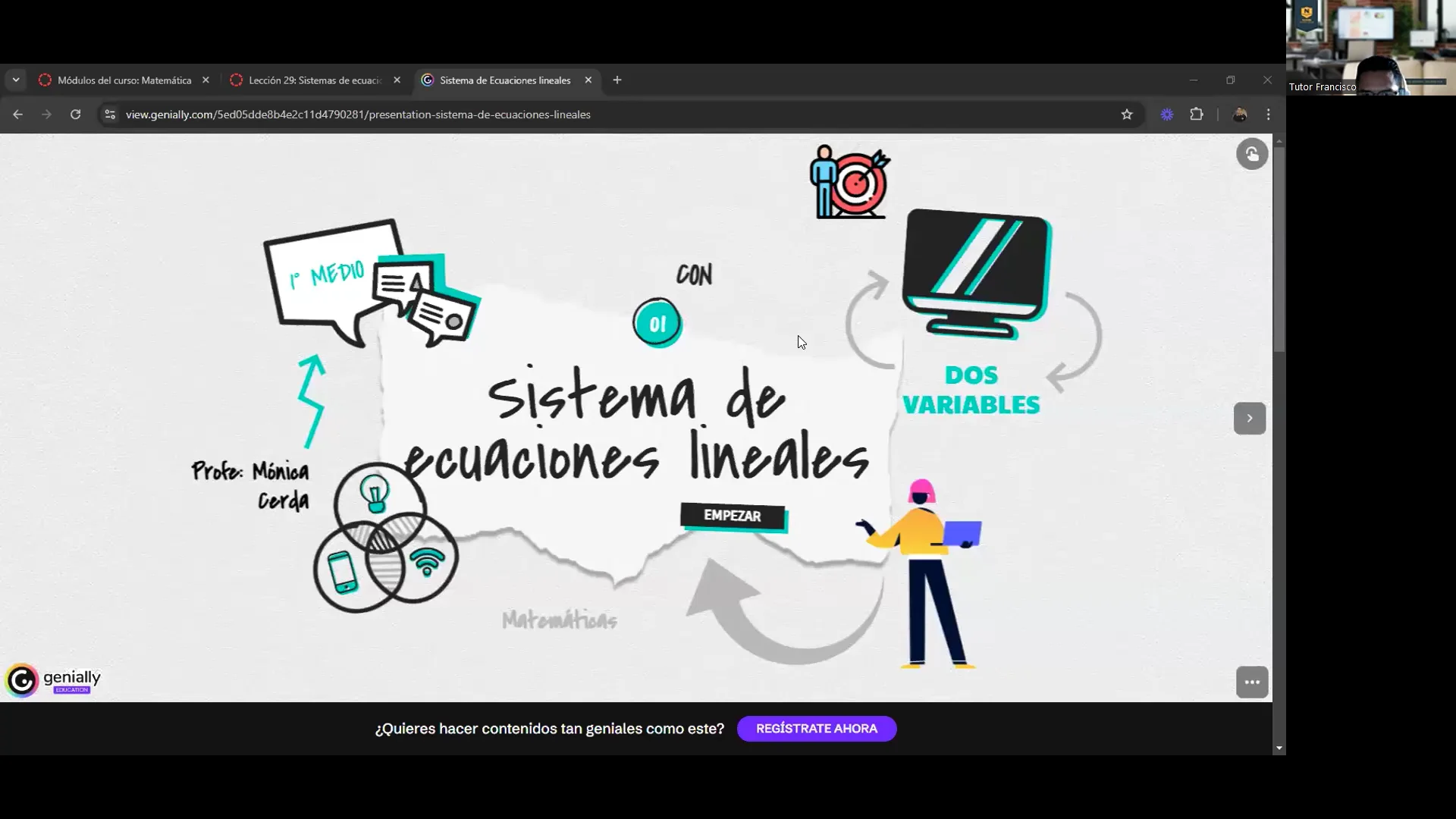 Video grabación tutoría semana 29, áreas numéricas y humanísticas, 3BR ...