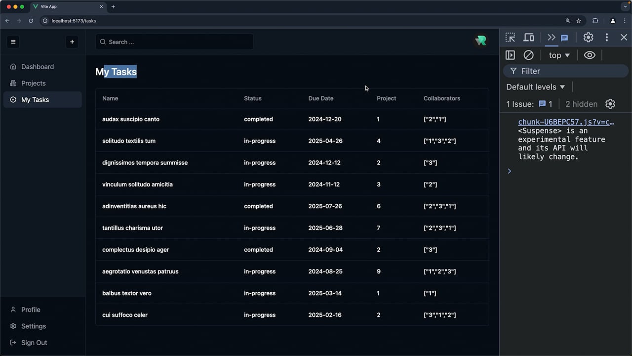 Retrieve Project Details for Tasks: Querying Nested Database... Retrieve Project Details for Tasks: Querying Nested Database...