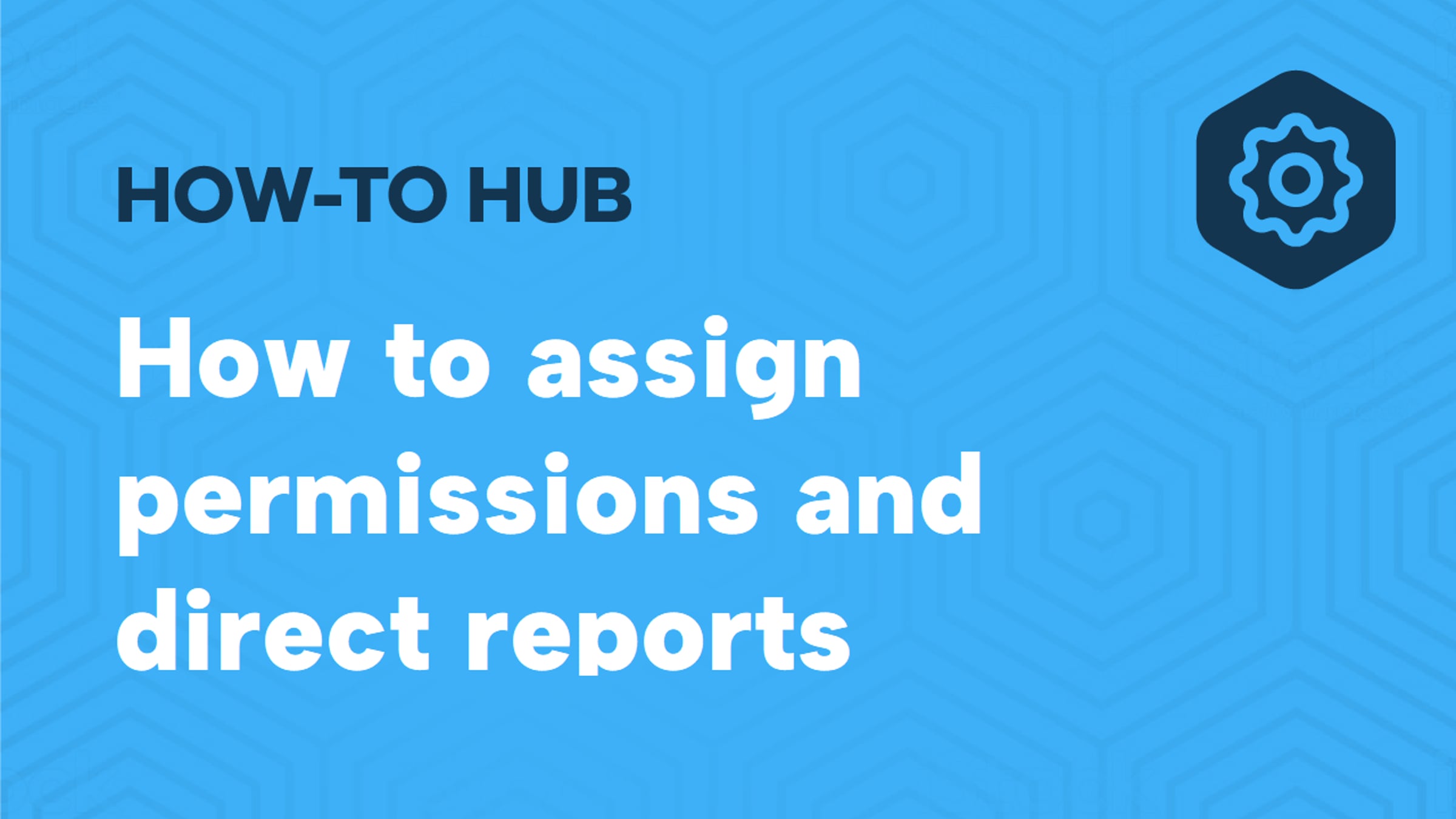 How to assign permissions and direct reports