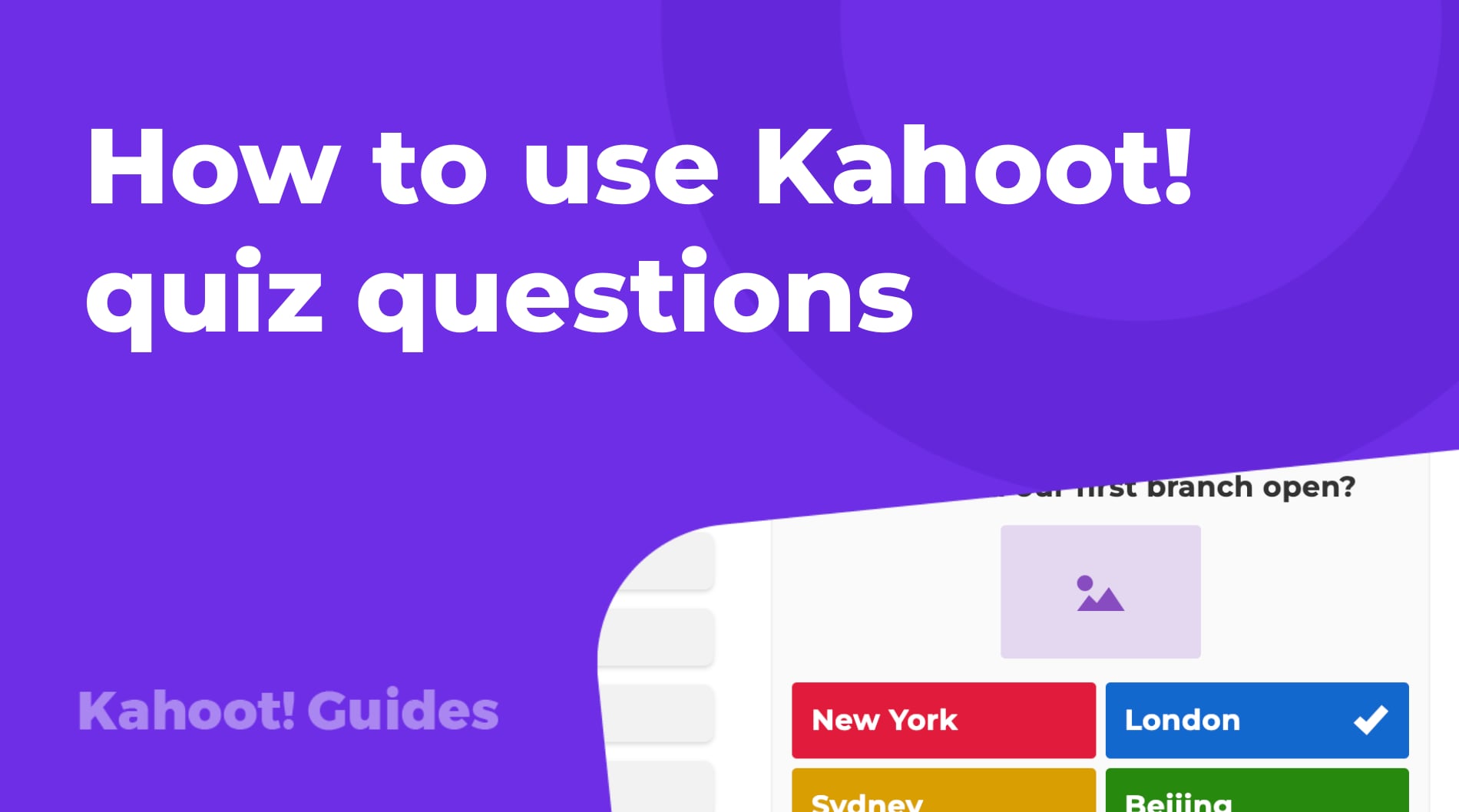 How to use Kahoot! quiz questions