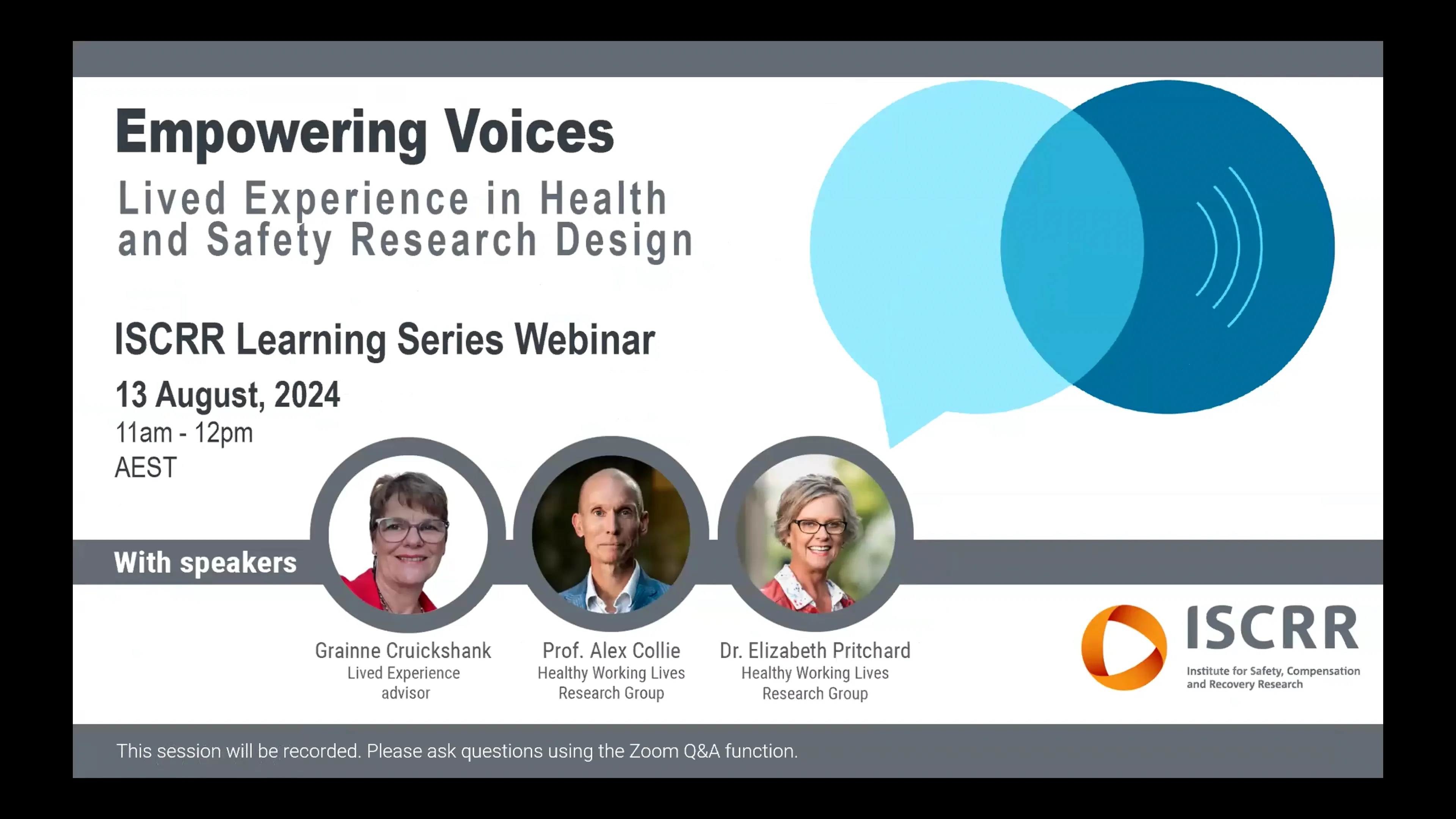 Learning Series 18 - Lived Experience in WHS Research Design