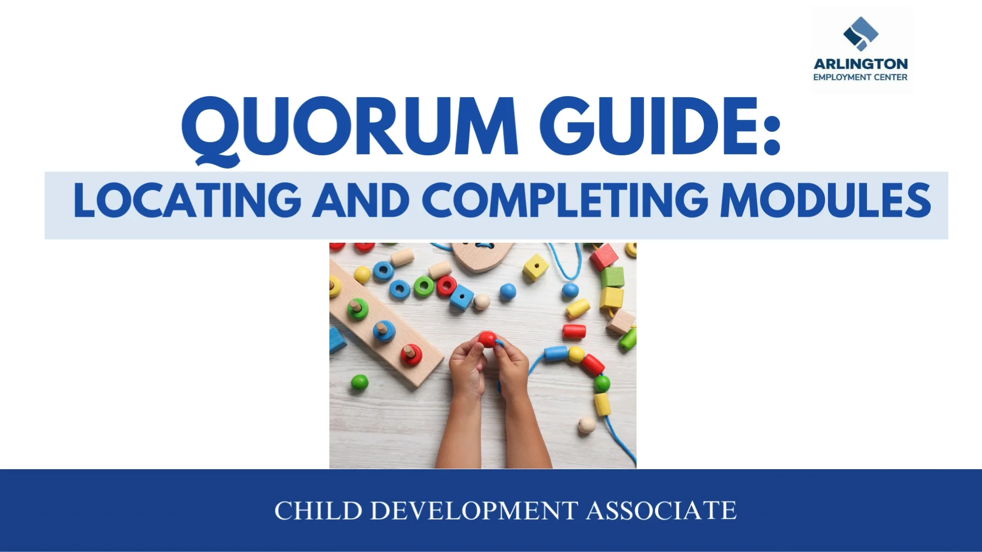 Quorum Guide Training: Locating and Completing Modules