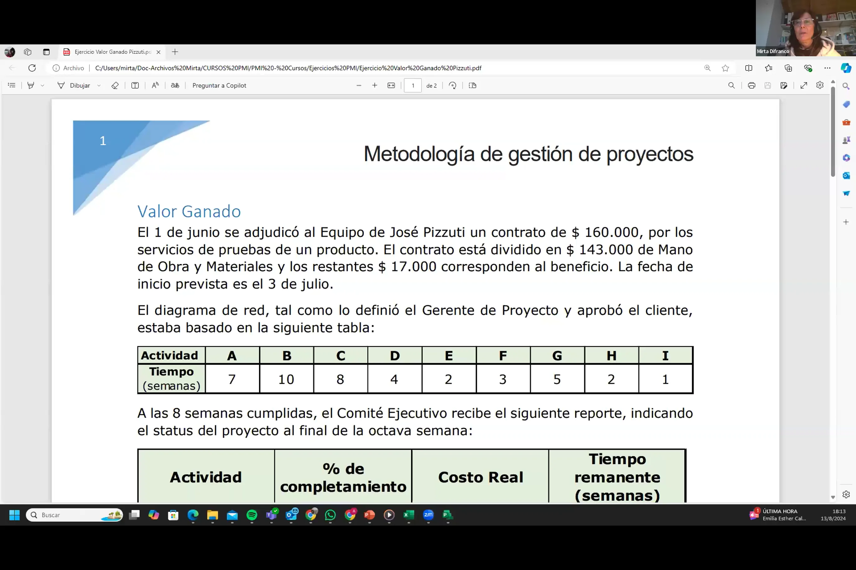Project Management E1 2024 - 7. Clase 13.08_Project Management E1_Mirta Difranco on Vimeo