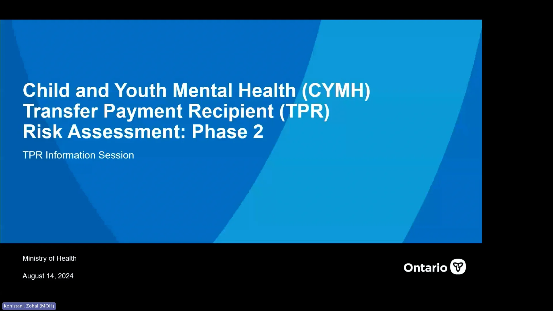 MOH CYMH TPR Risk Assessment Phase 2 Information Session - (ENG)