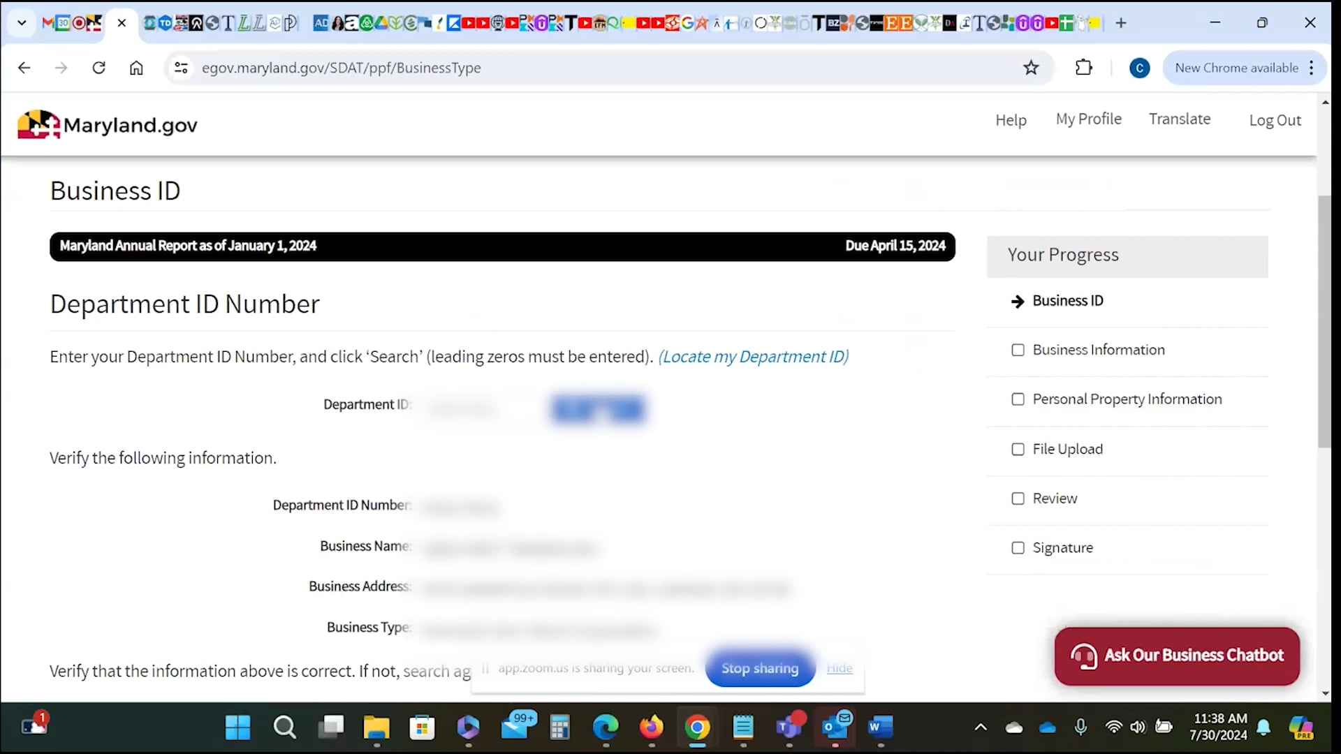 MD Form 1 Walkthrough