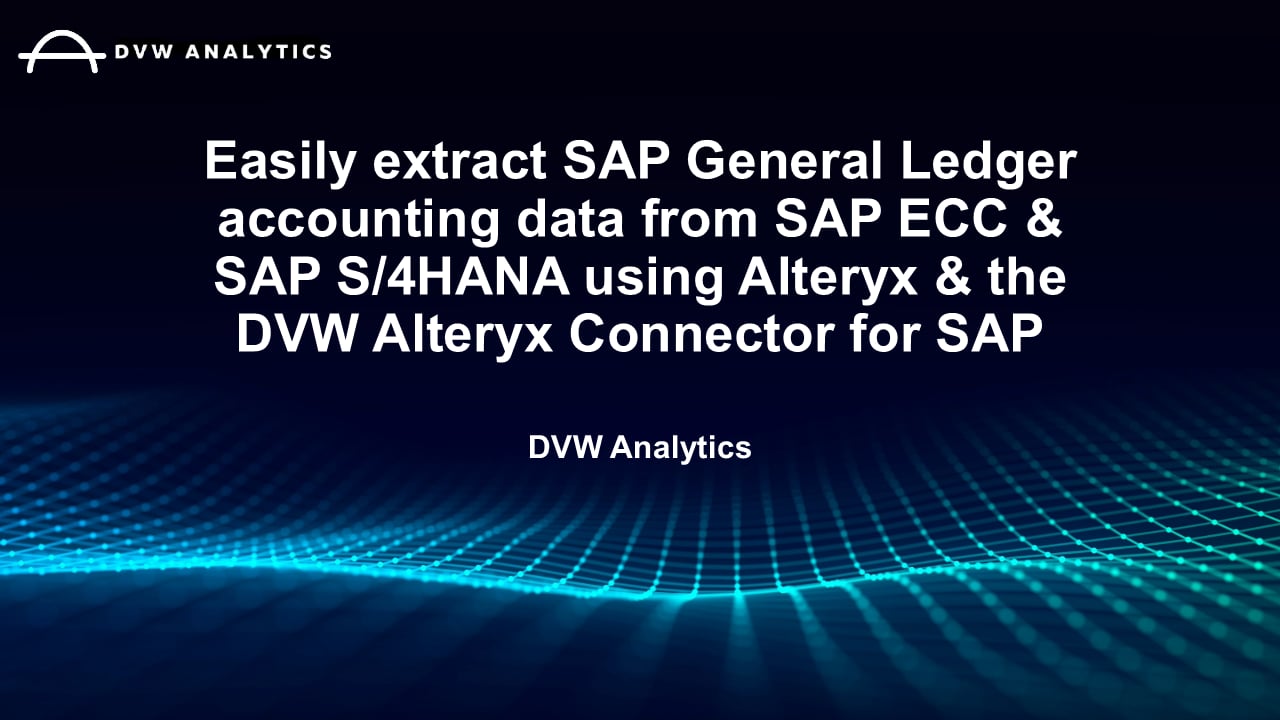 Alteryx + DVW Analytics: Enabling Analytic Process... - Alteryx Community