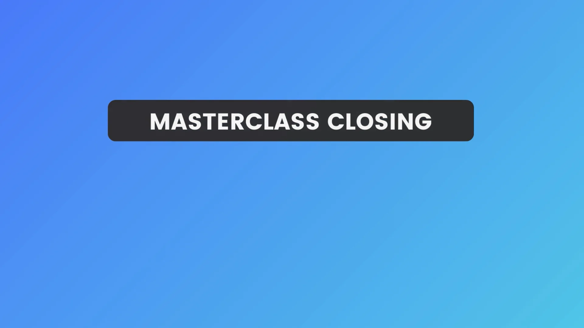 Masterclass finale 2024