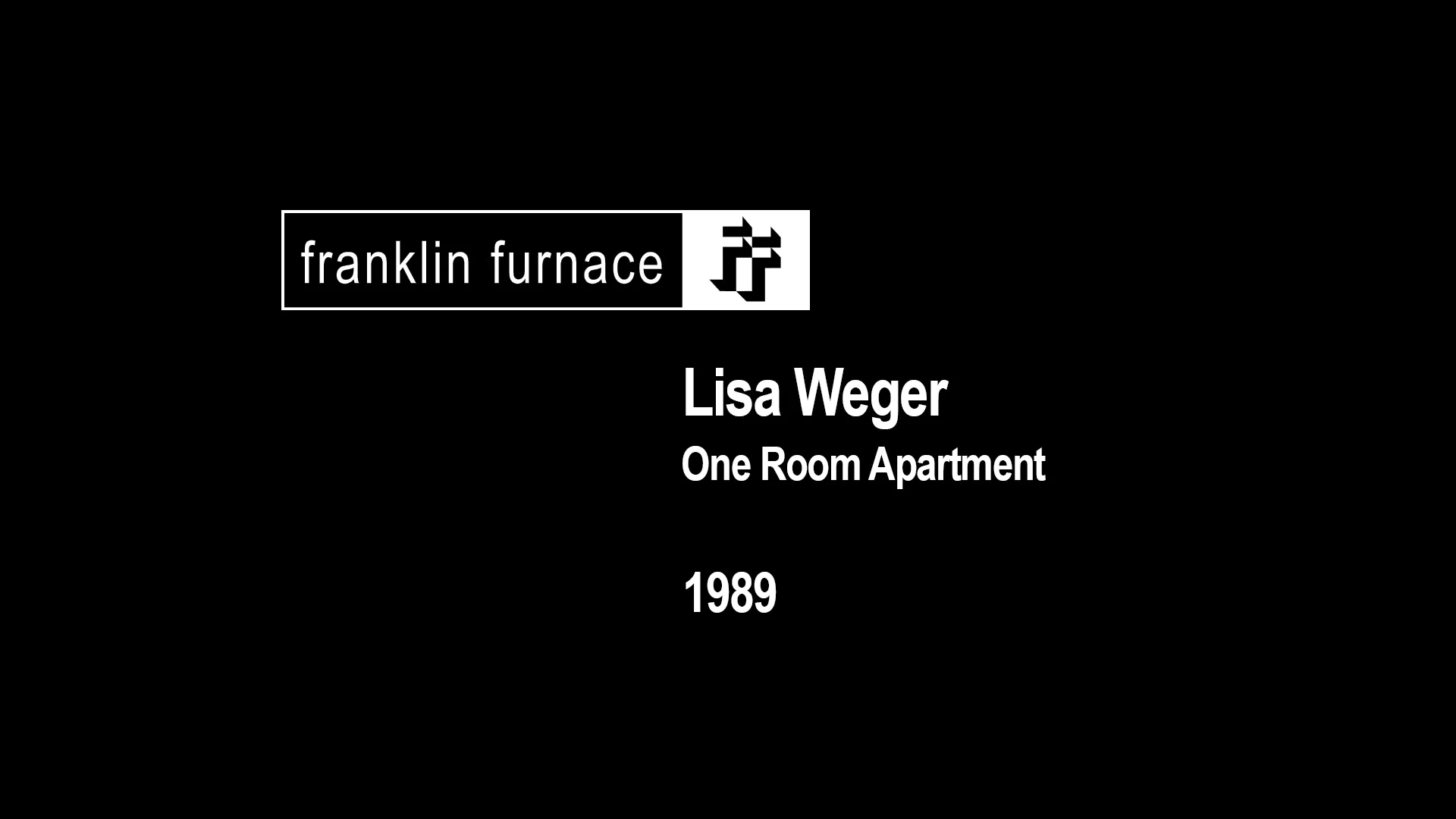 Weger, Lisa - One Room Apartment on Vimeo