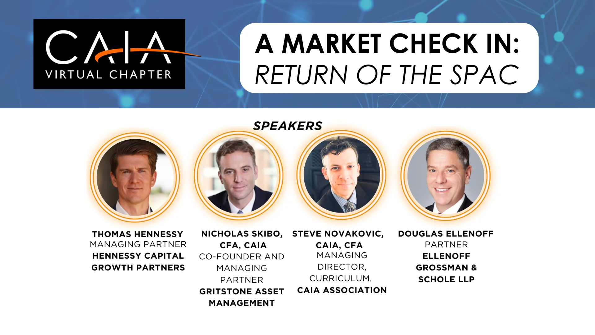 CAIA Virtual Chapter - A Market Check-In: Return of the SPAC