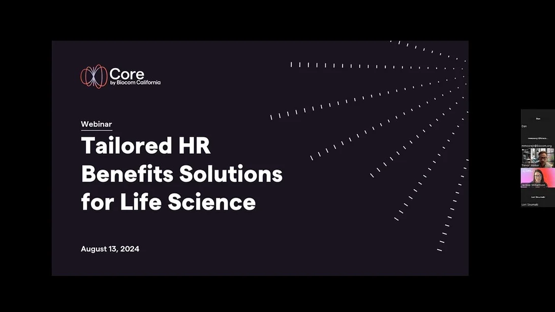 Biocom California CORE - HR Benefits Webinar