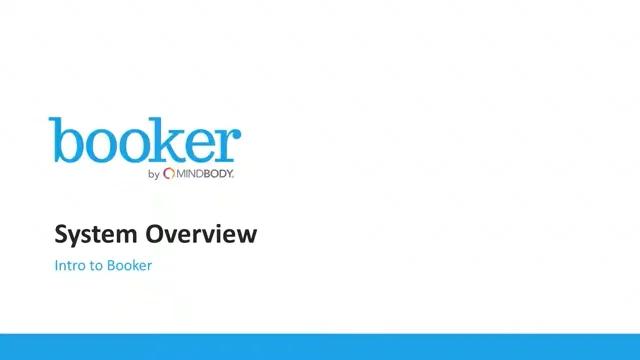 13) Booker - System Overview