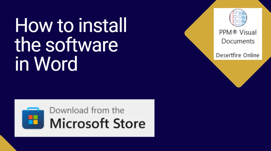 How to install PPM Visual Documents software in Word