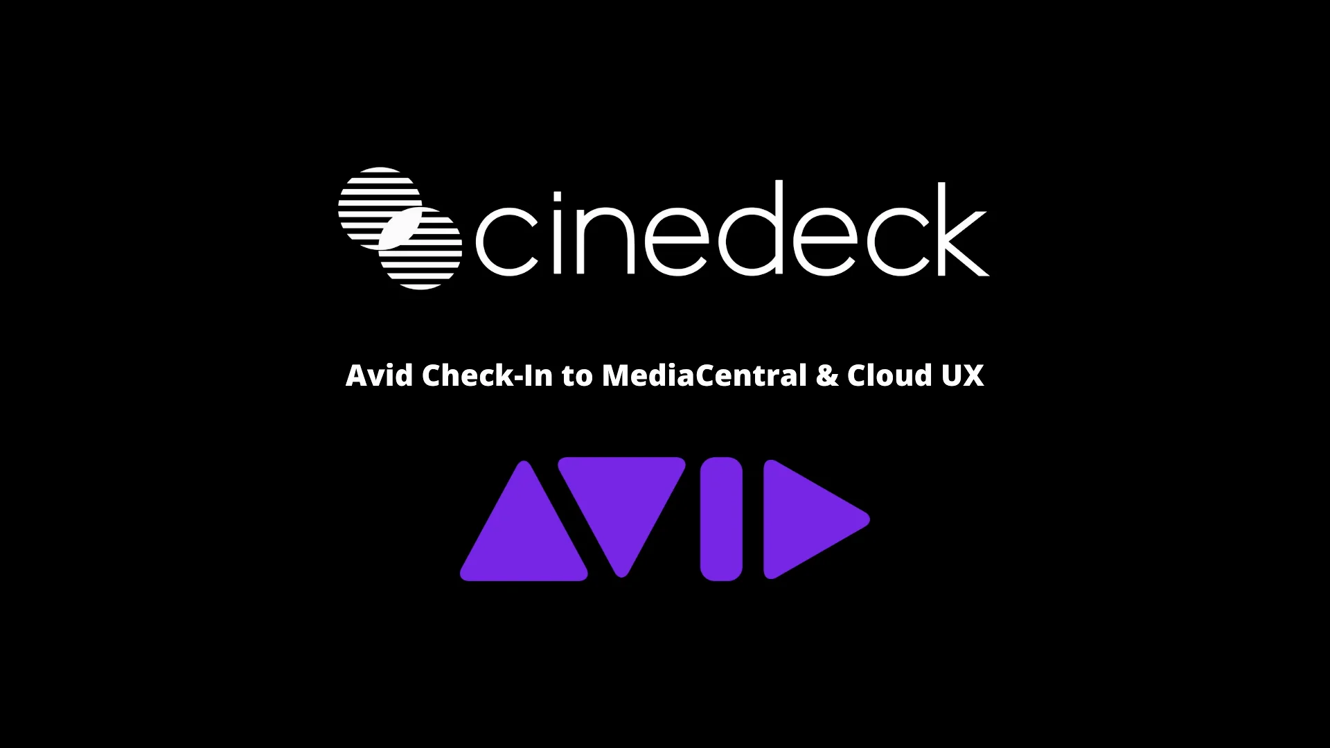 Avid Check-in to Media Central and Cloud UX