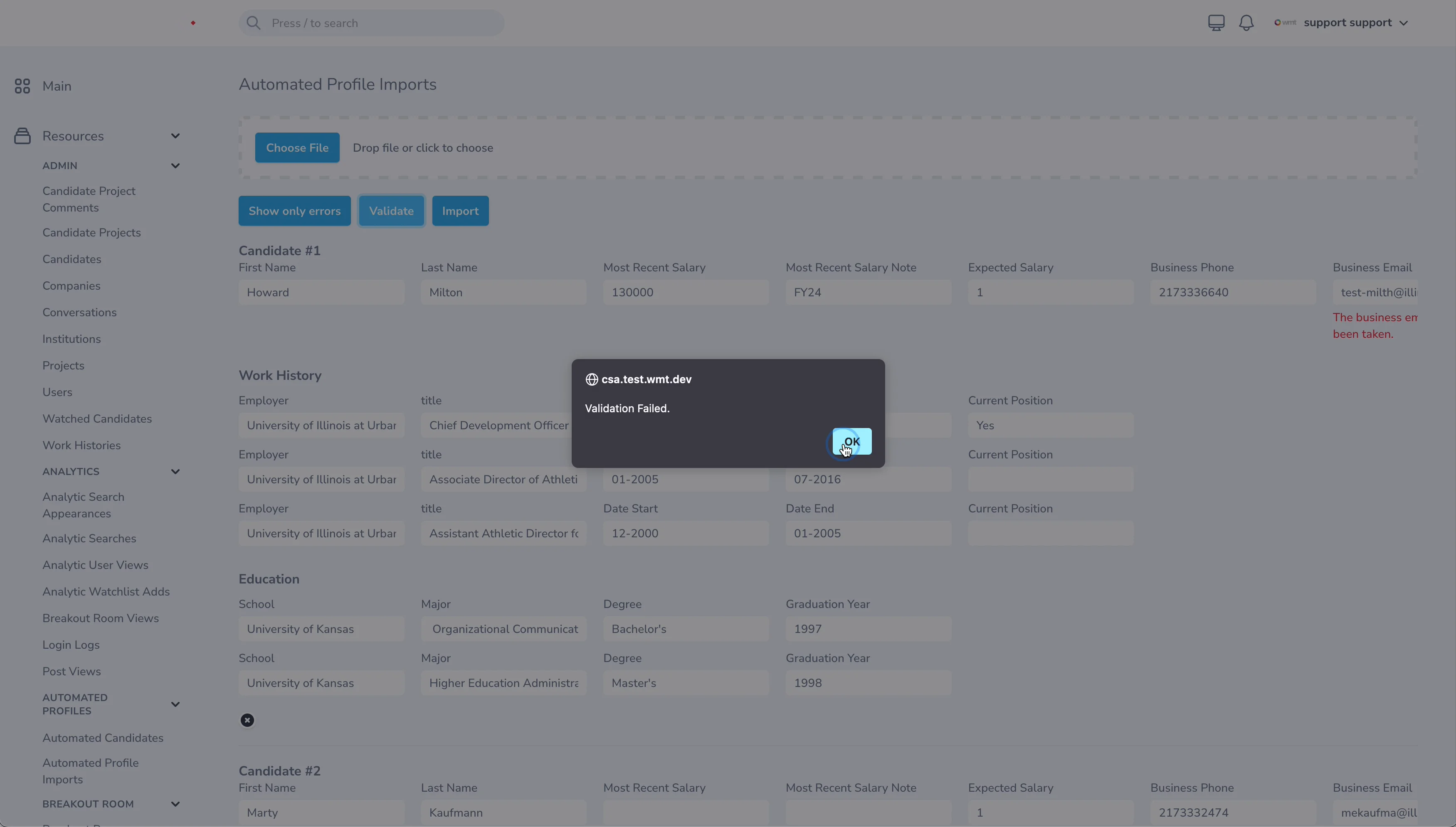 Automated Profile Import Process on Vimeo