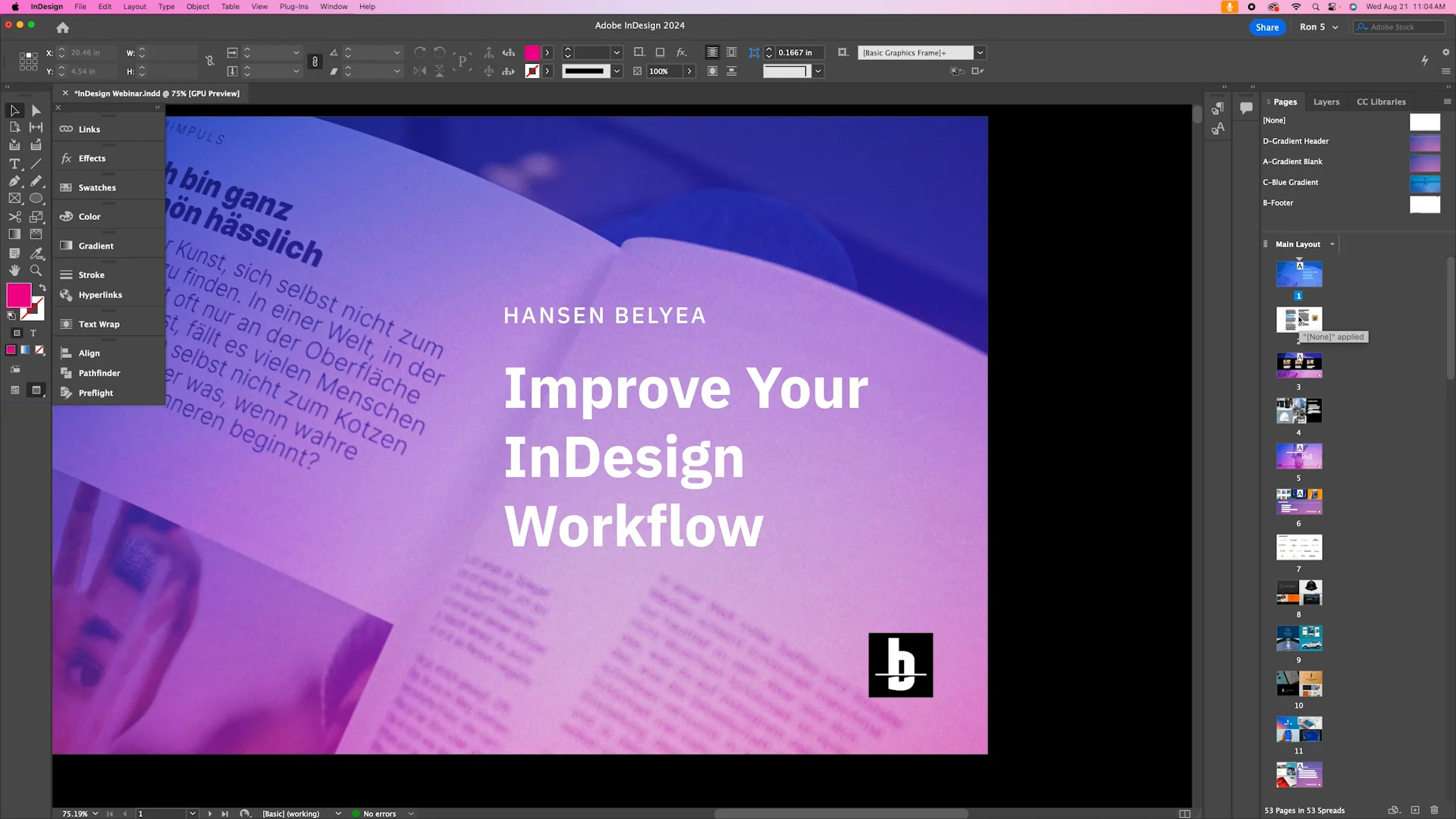 Improve Your InDesign Workflow - Recap
