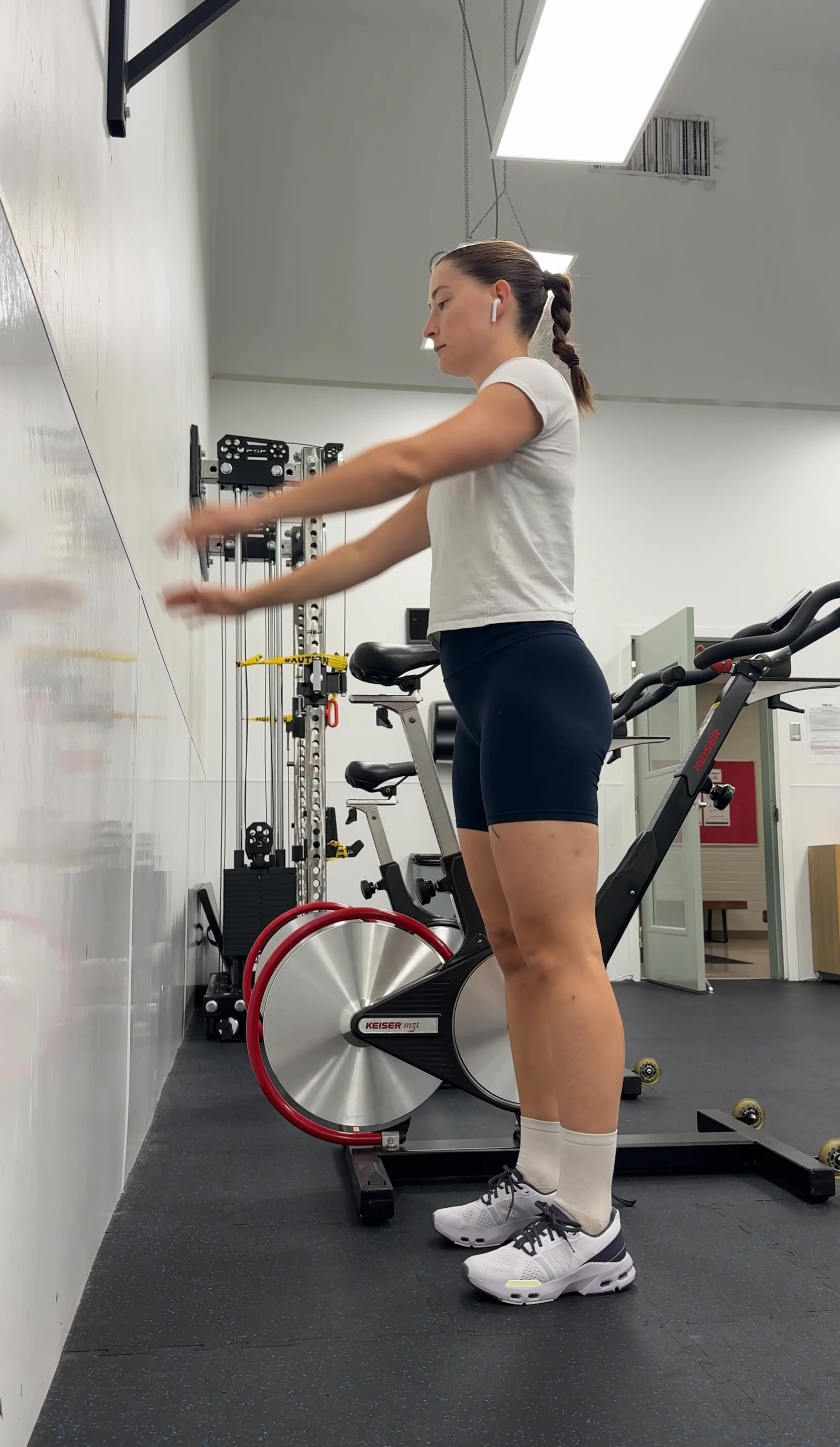 Wall Assisted Good Morning Stretch