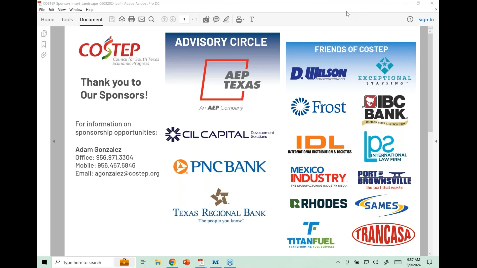 Friends of COSTEP - Quarterly Meeting August 9th 2024