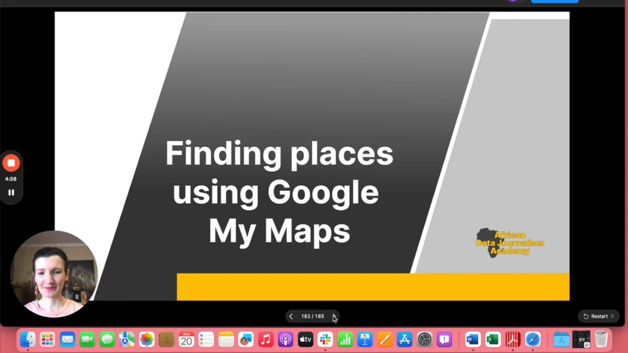 Finding places using Google My Maps