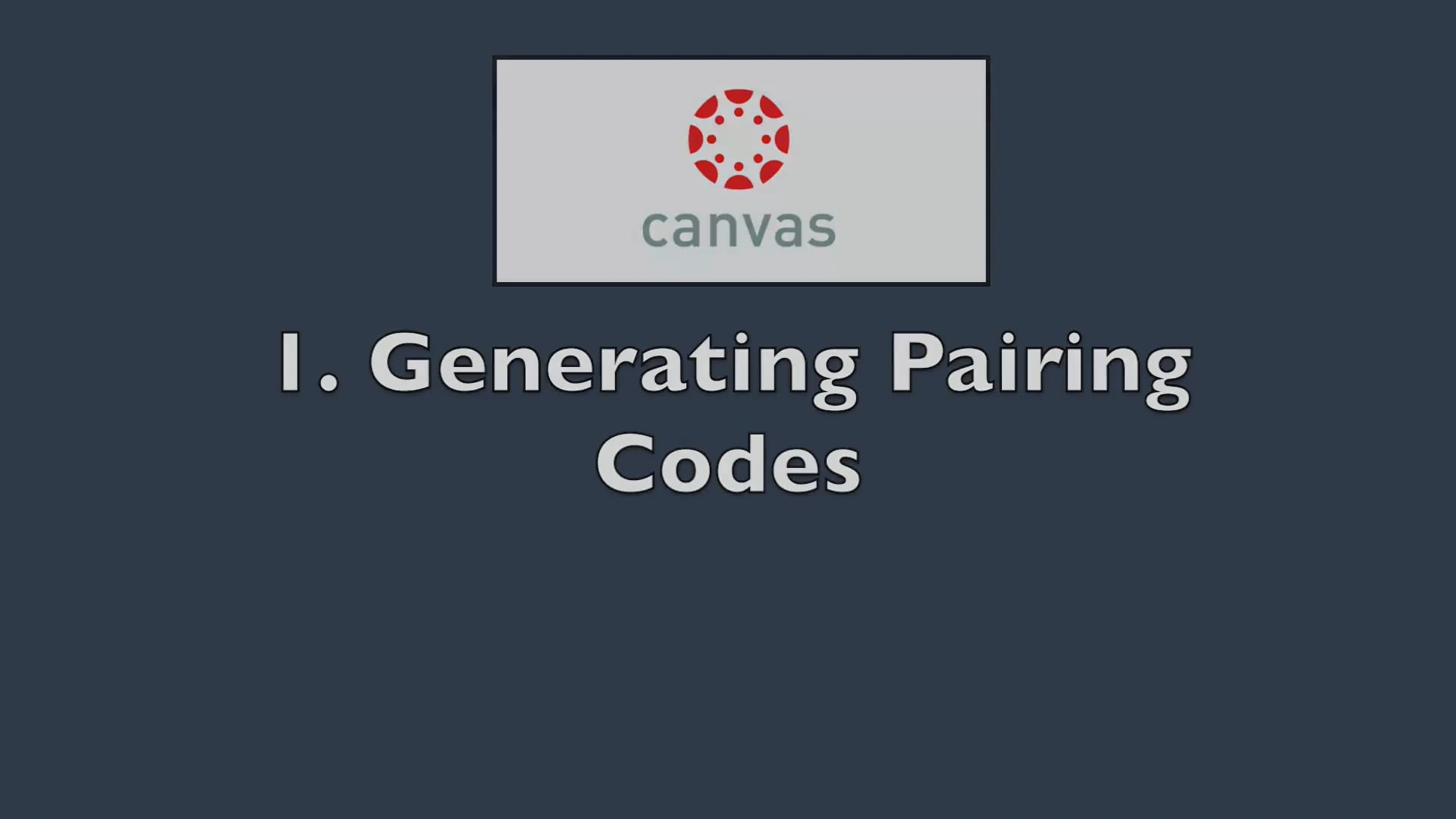 CANVAS Pairing Code 24-25