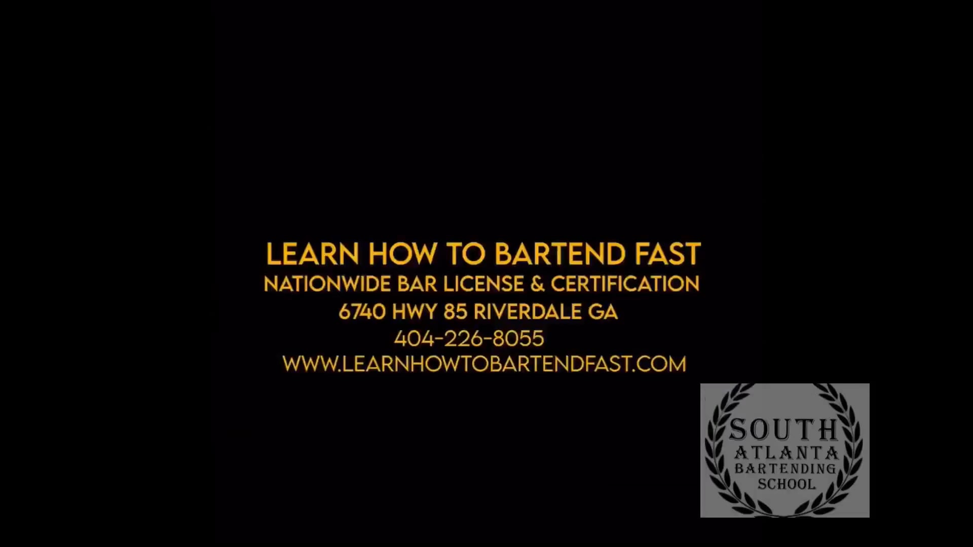 Bartending School - BARage Classes