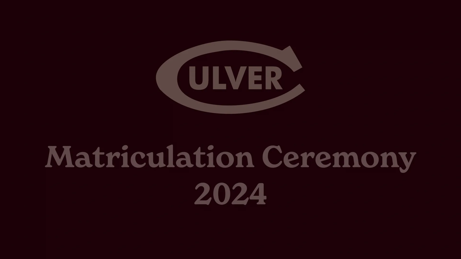 2024 Matriculation Ceremony