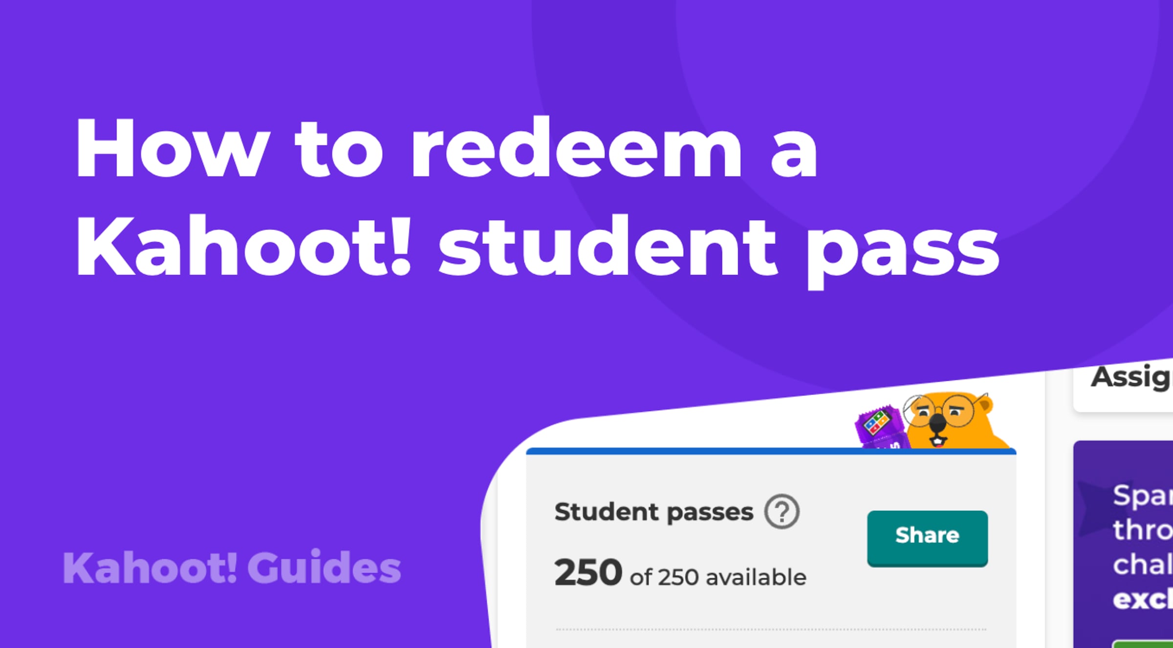 How to redeem a Kahoot! student pass