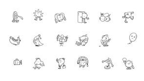 Animated Funny Mascots Doodles