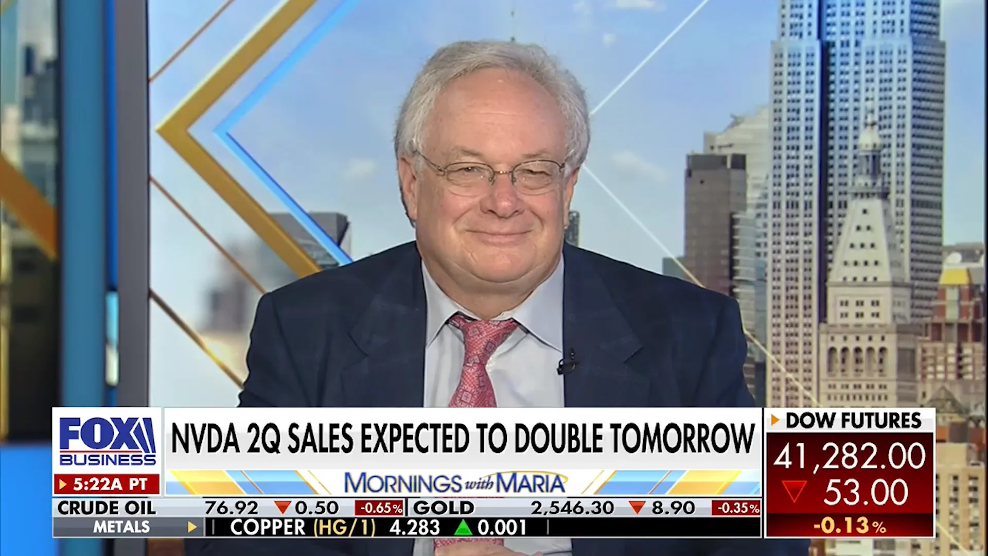 Fox Business Interview, Tuesday August 27, Mornings with Maria