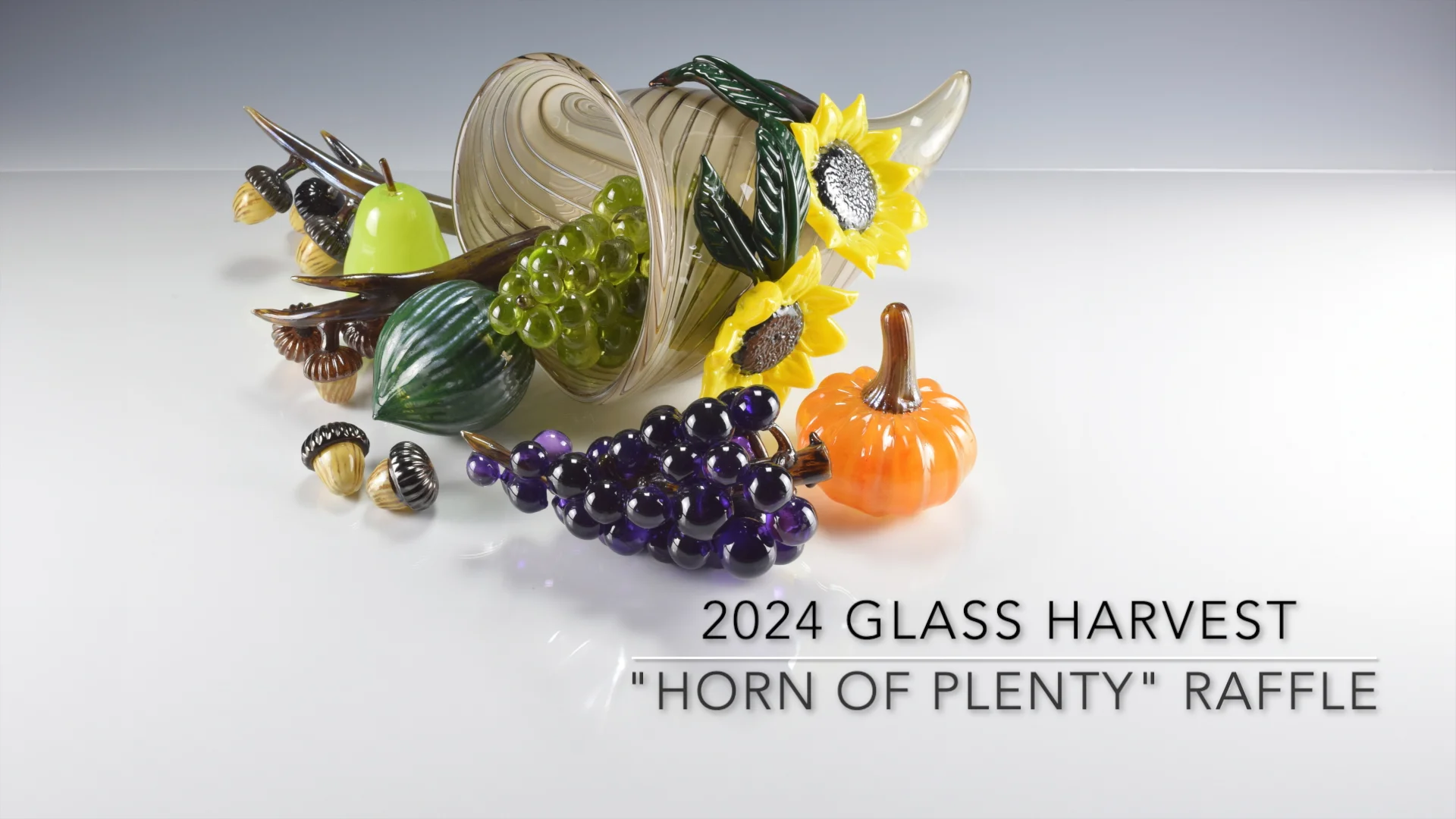 "Horn of Plenty" Glass Cornucopia Raffle