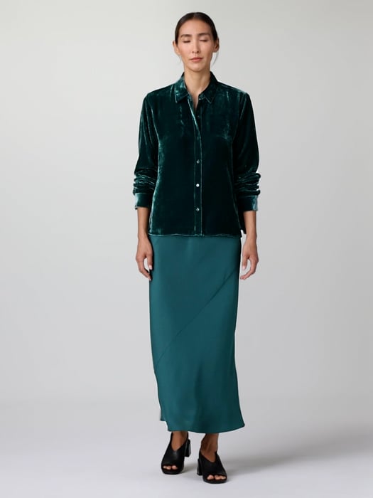 Silk Double Crepe Bias Skirt | EILEEN FISHER Silk Double Crepe Bias Skirt | EILEEN FISHER