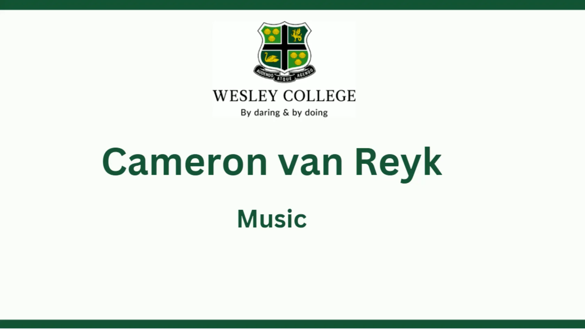 Cameron van Reyk 2024