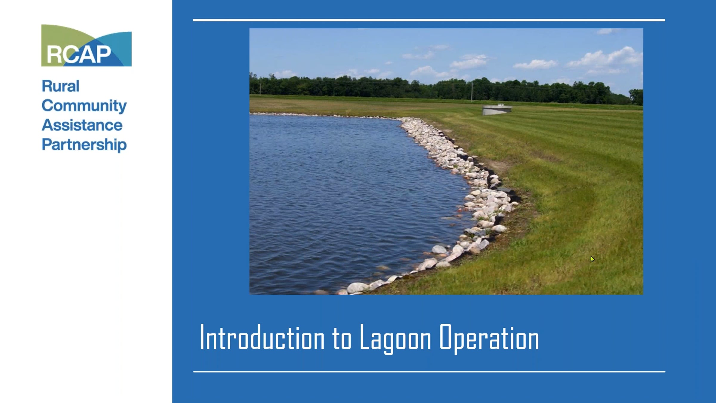 RCAP Webinar | Lagoon Operations and Maintenance