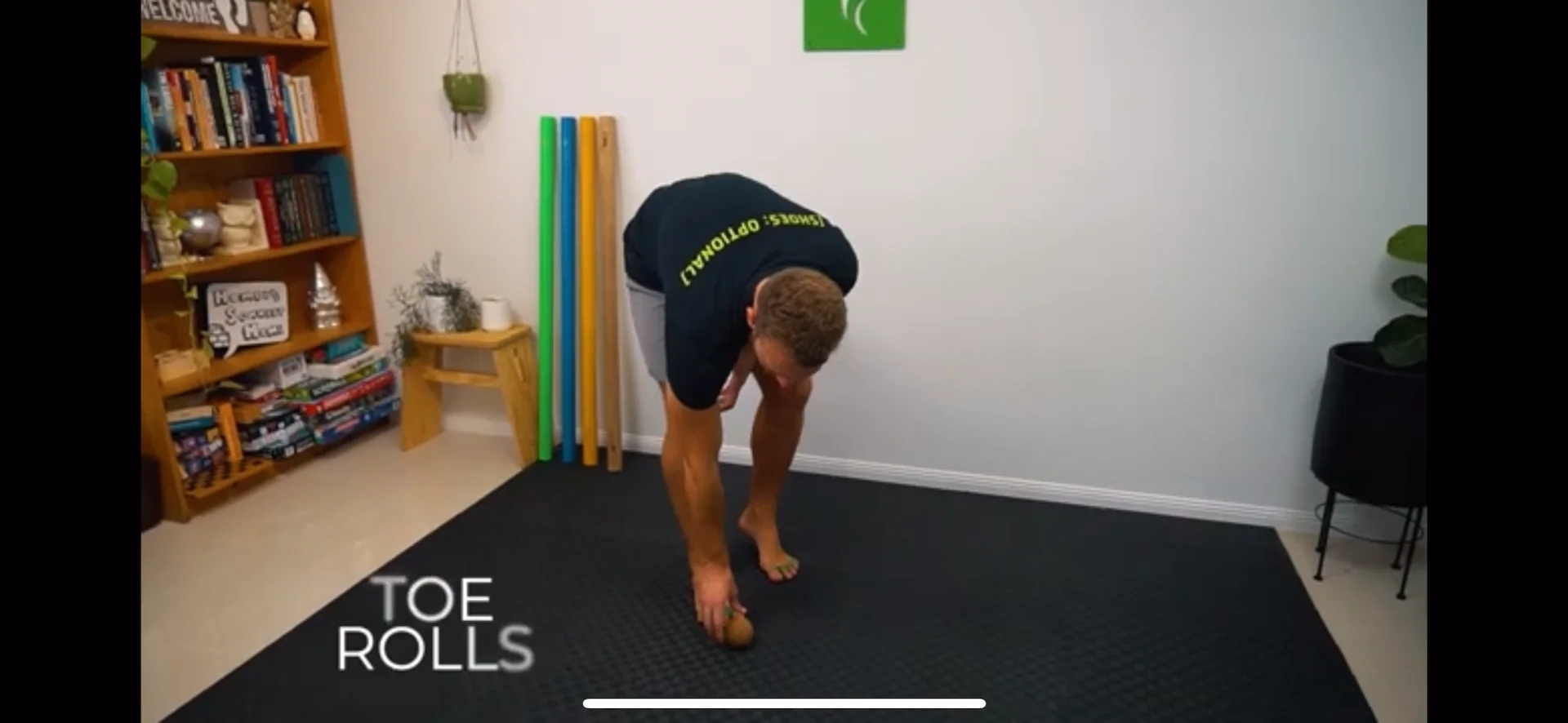 Toe rolls 2 minutes each side