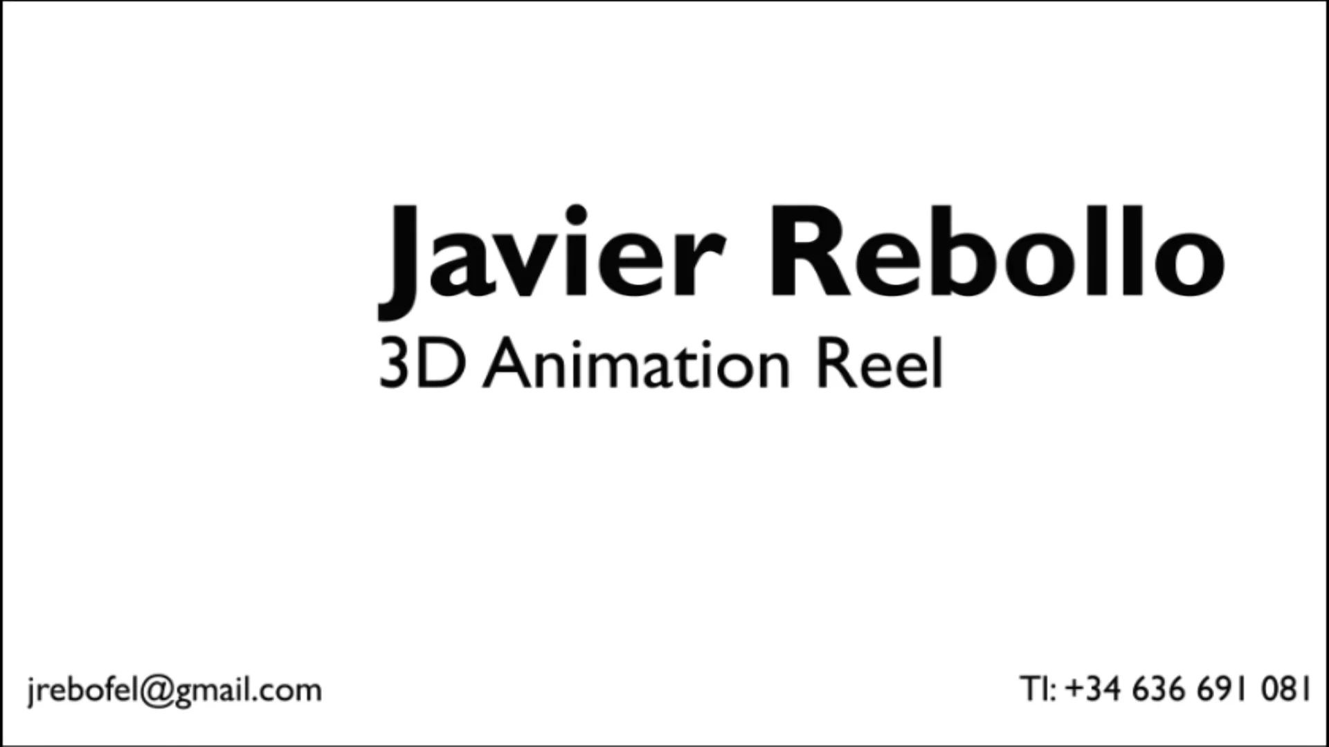 Javier Rebollo 3D Animation Reel