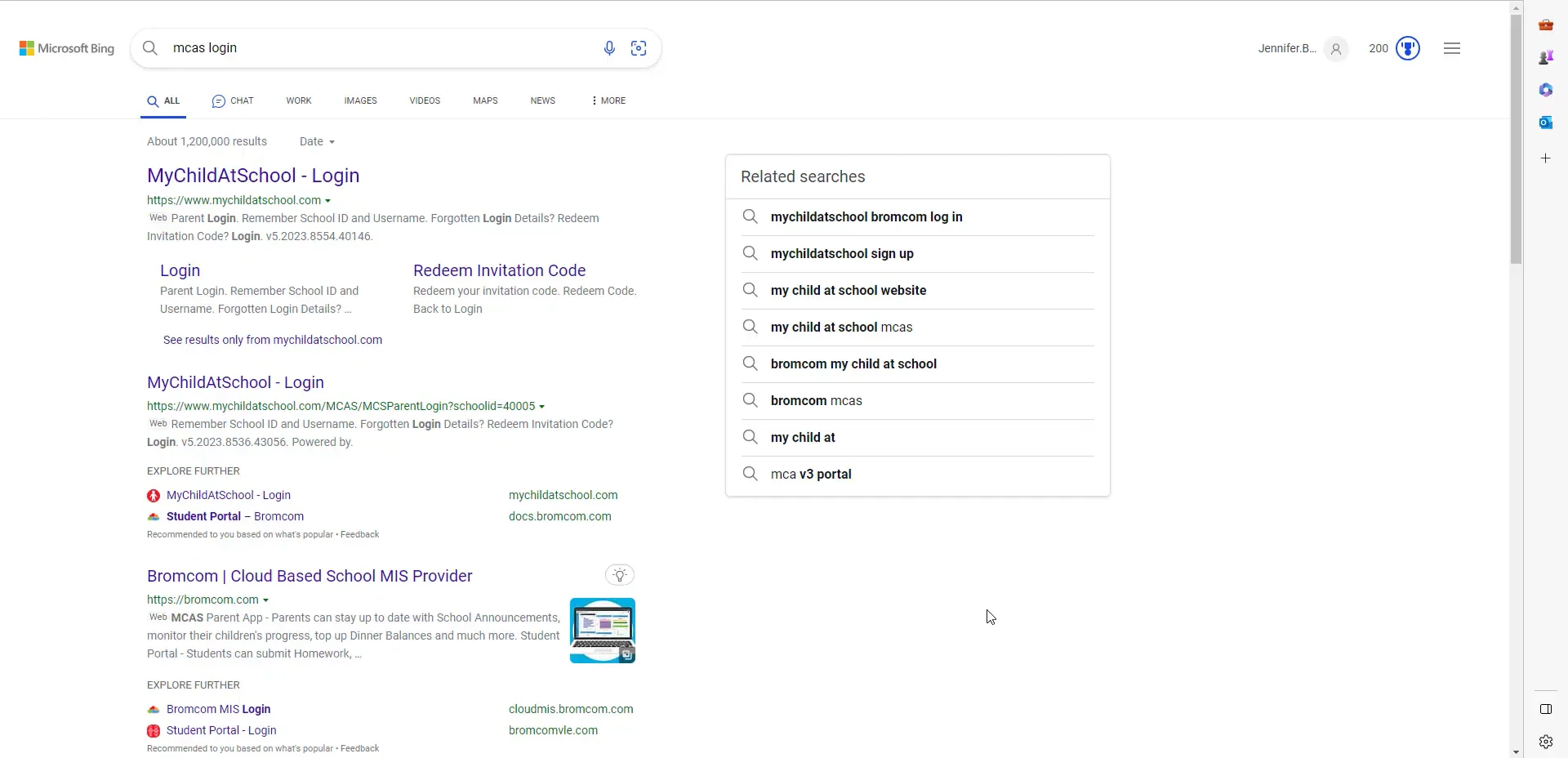 How to login to MCAS as a parent