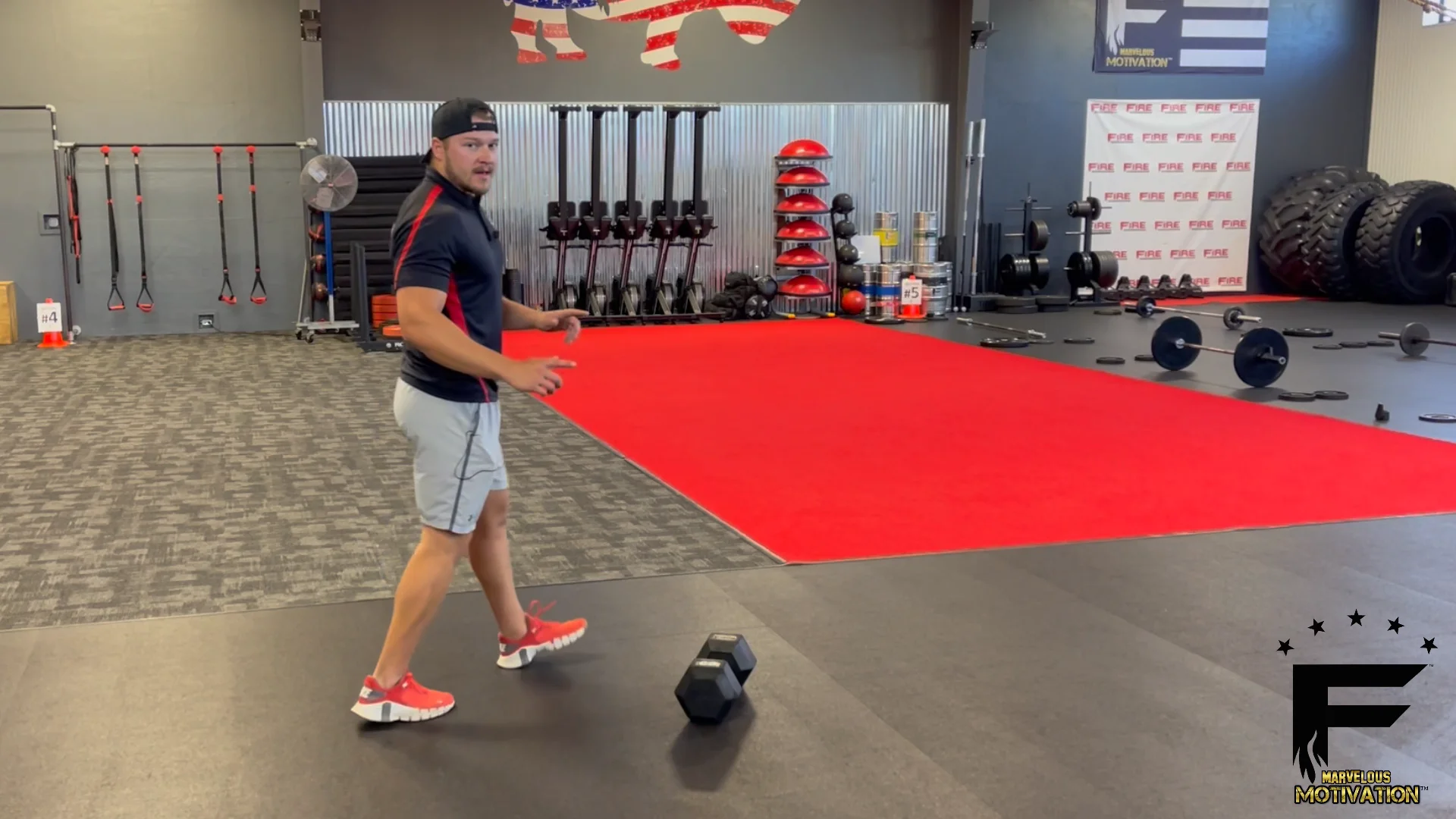 Burpee Sprawl Lateral Hop