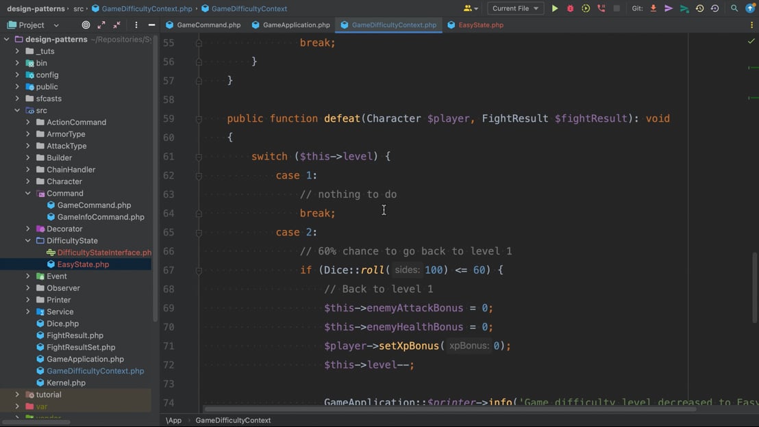 Handling Difficulties with the State Pattern > Design Patterns Episode 2 | SymfonyCasts